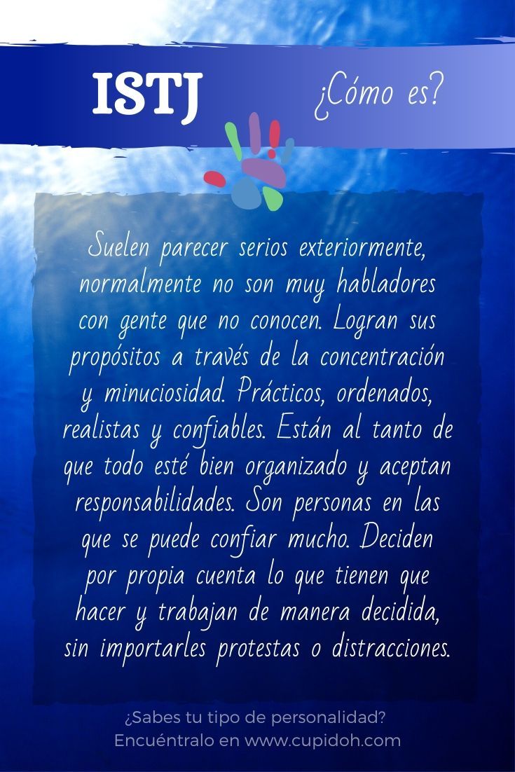 ISTJ - ¿Cómo es? - Personalidad y pareja - www.cupidoh.com